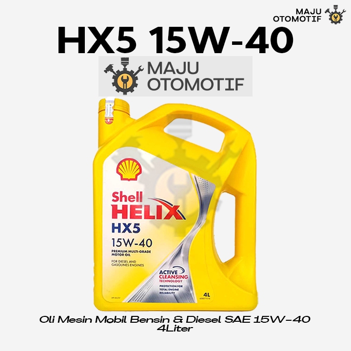 Jual Oli Mesin Shell Helix HX5 SAE 15W-40 8 Liter SCAN BARCODE Bensin ...