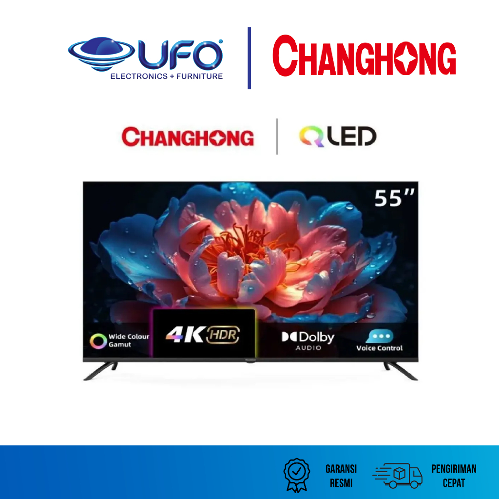 Jual Changhong 55 Inch Smart Google QLED TV 4K UHD U55QCN | Shopee ...