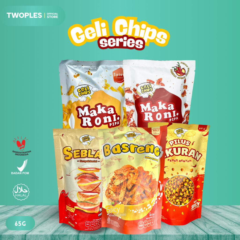 Jual Geli Chips Snack Viral Pedas Gurih Cemilan Renyah Kekinian ...