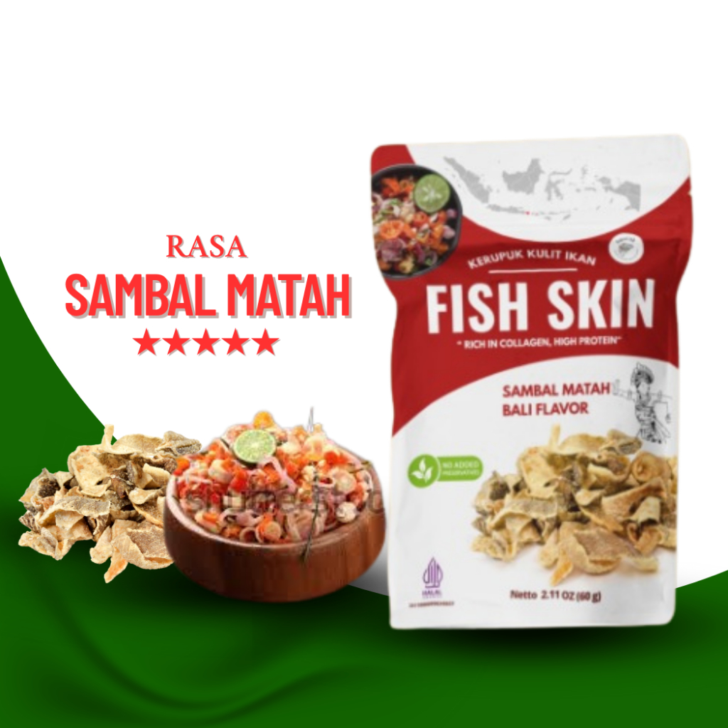 Jual Caliofish Fish Skin Kerupuk Kulit Ikan Patin Pedas Keripik Kulit ...