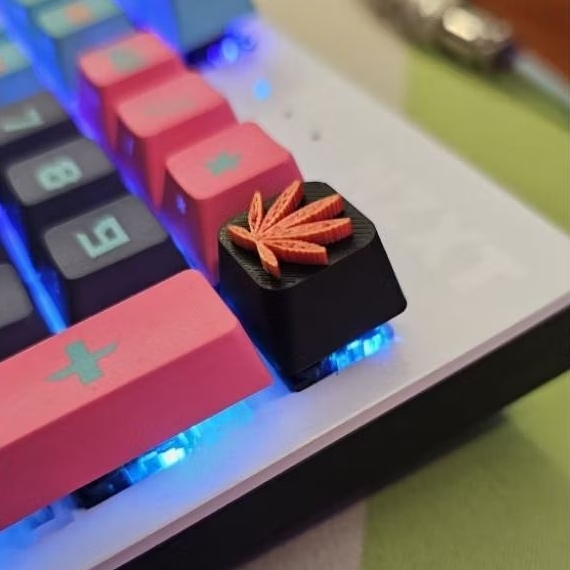 Jual Artisan Keycap Rasta Daun Singkong mary Jane Weed Grass Custom ...