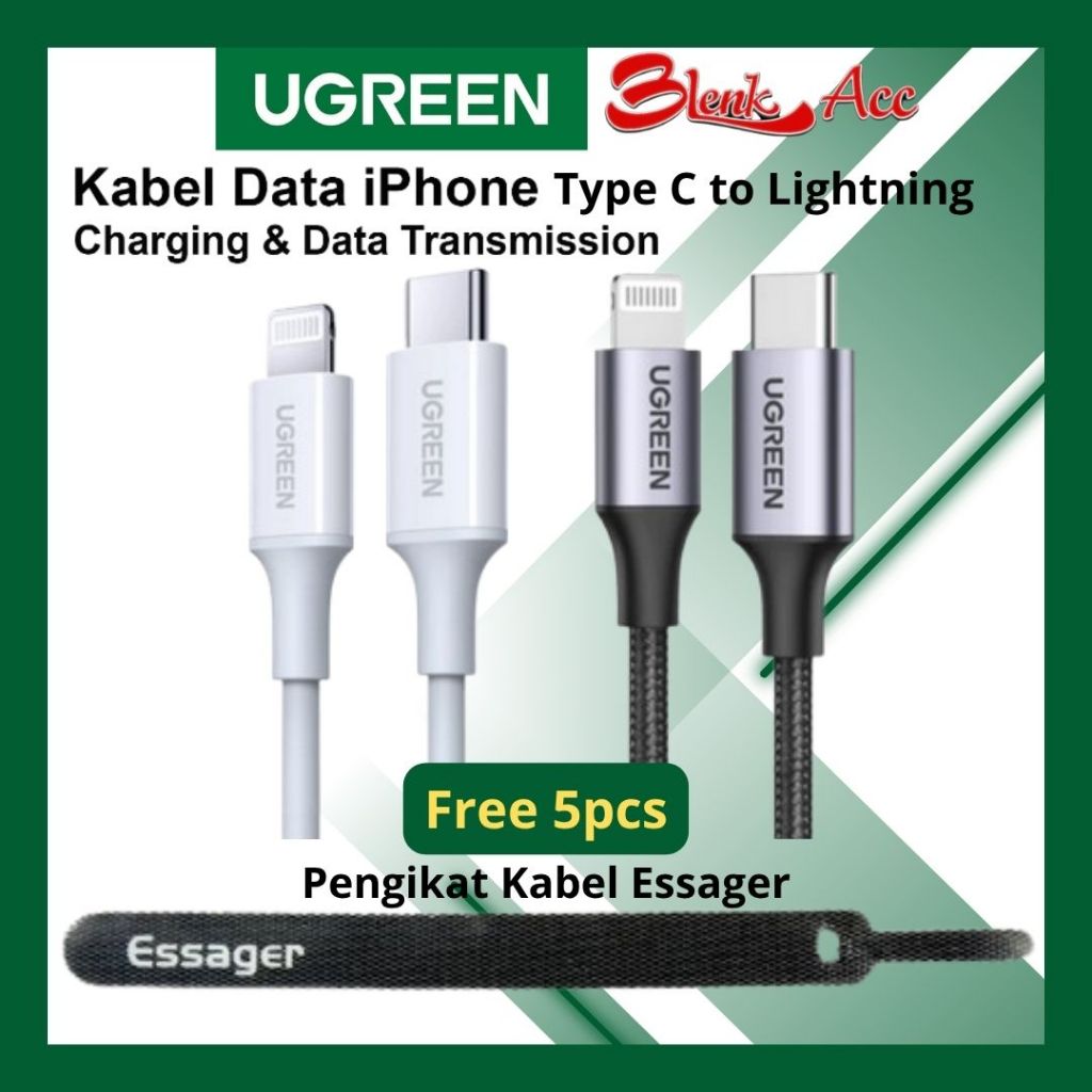 Jual [MFi] Kabel UGREEN Type C To Lightning 60W 1 Meter 2 Meter Kabel ...