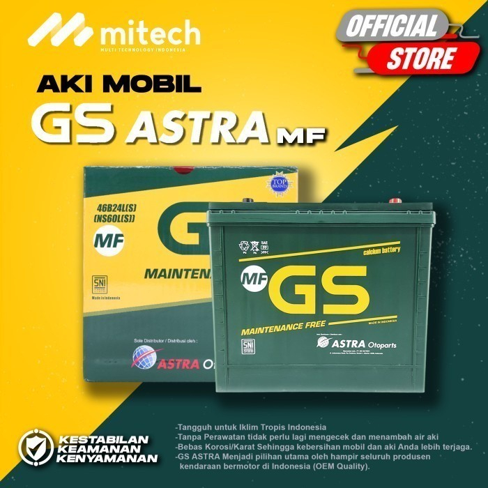 Jual GS MF Astra Aki Kering Mobil Wuling Confero NS60LS - 12V / 45Ah | Shopee Indonesia