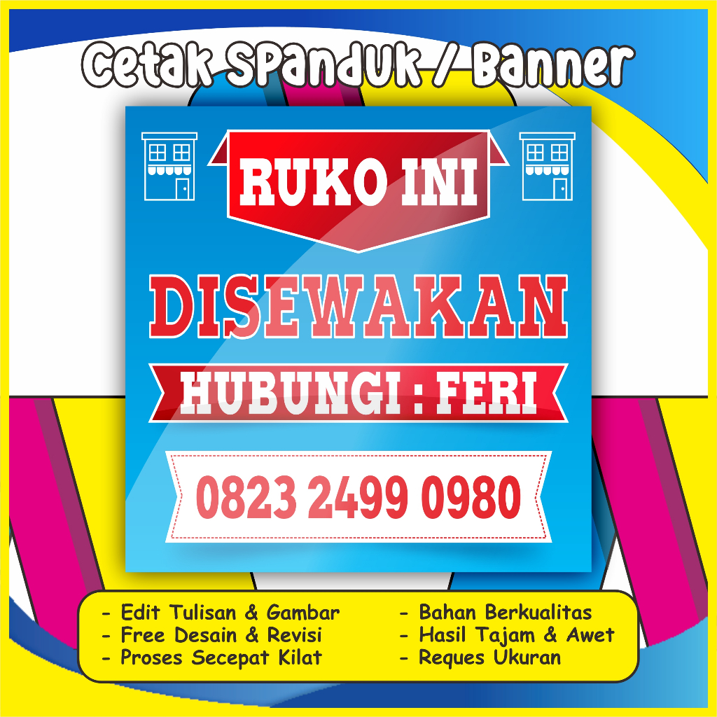 Jual Ruko Inni Cetak Spanduk Bisa Custom (Sesuaikan Kebutuhan)/cetak ...