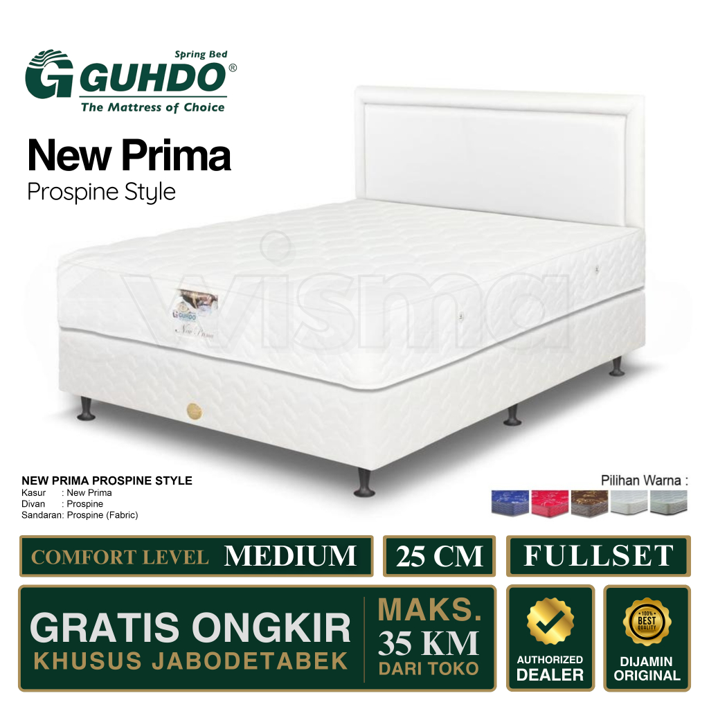 Jual Kasur Springbed Fullset Satu Set Guhdo New Prima T25 Shopee