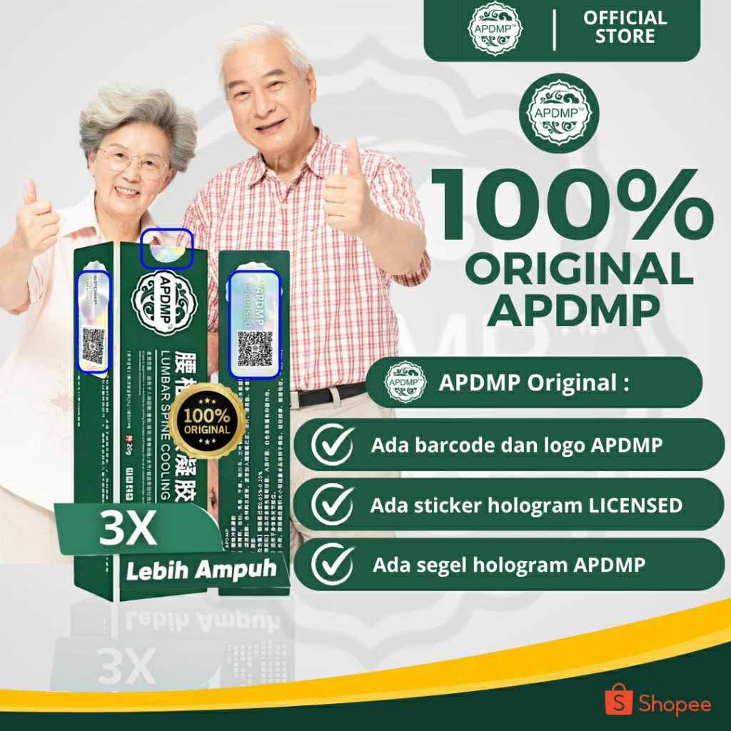 Jual [ORIGINAL] APDMP Lumbar Spine Cooling Gel Pereda Nyeri Lutut Tulang Belakang & Leher Obat ...