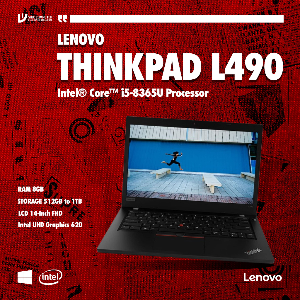 Jual Laptop Lenovo Thinkpad L490 Intel Core i5 Gen 8 RAM 8GB SSD 512GB ...