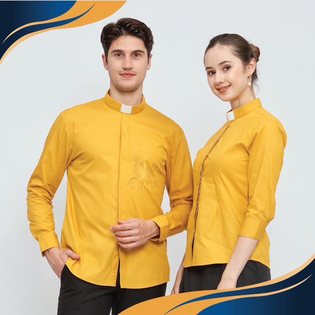 Jual Pendeta - New Kemeja Collar - Kuning Busuk - Japanese Cotton - Jos ...