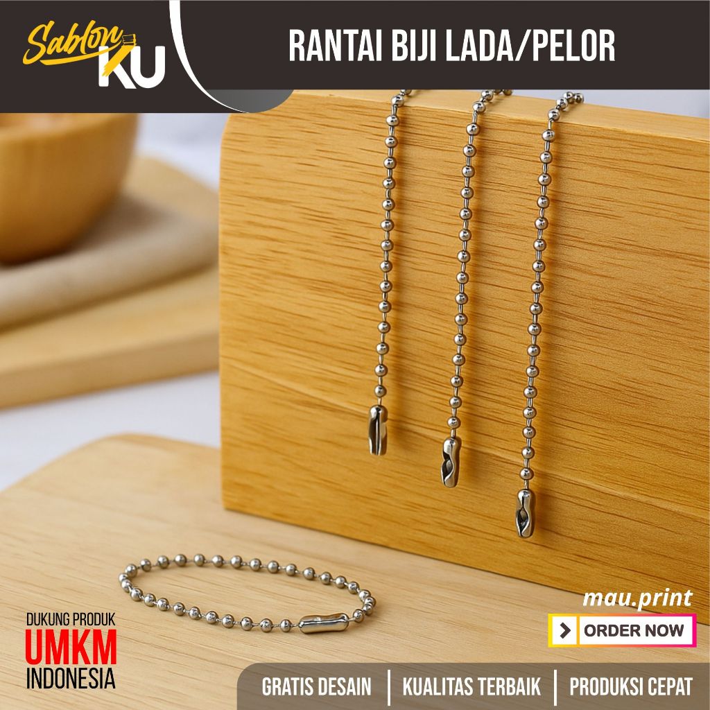 Jual Rantai rante kuku biji lada ring rantai kunci gantungan hangtag ...