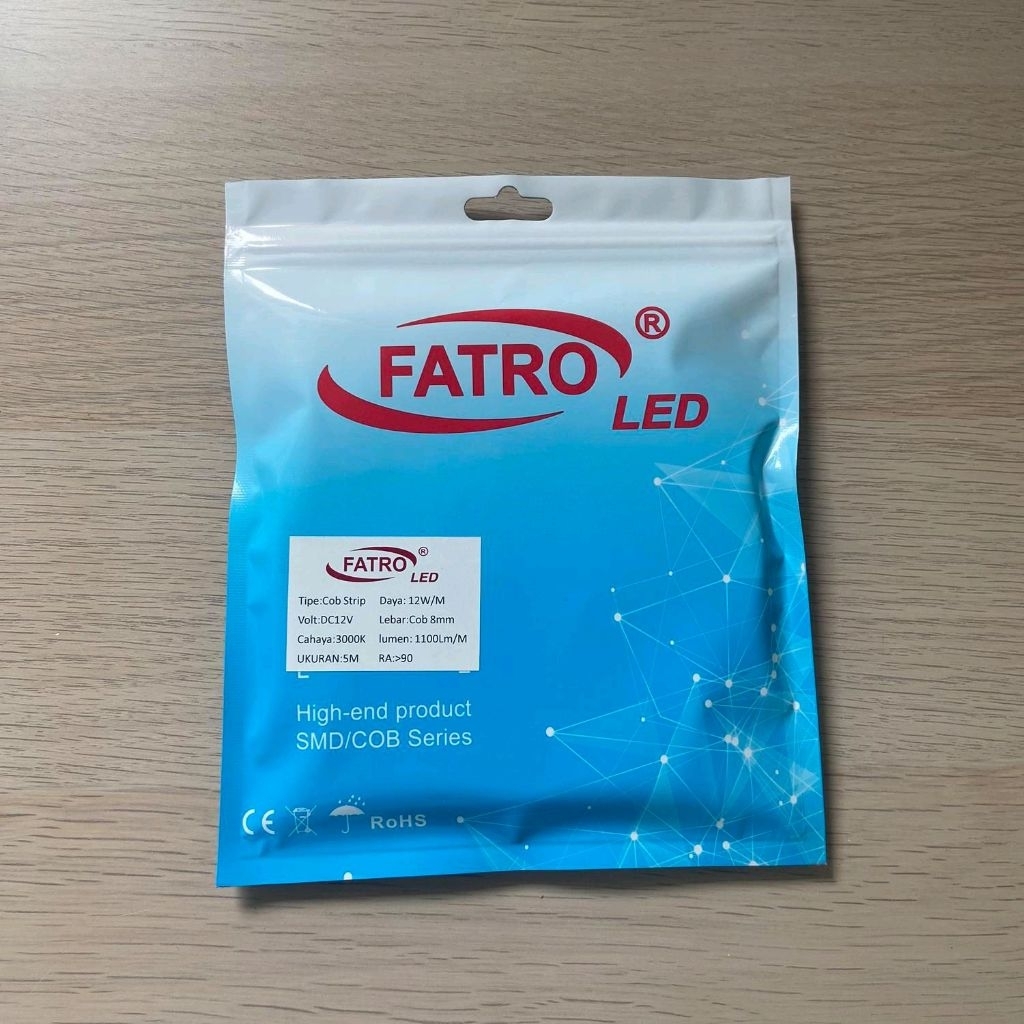 Jual FATRO LED STRIP COB 5M 12W/M-3000K KUNING | Shopee Indonesia