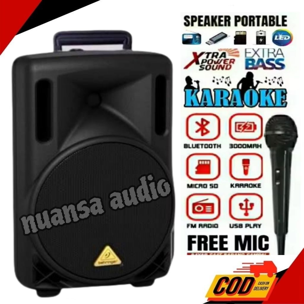Jual Speaker Karaoke Bluetooth Wireless Gratis Mic Full Bass Suara ...