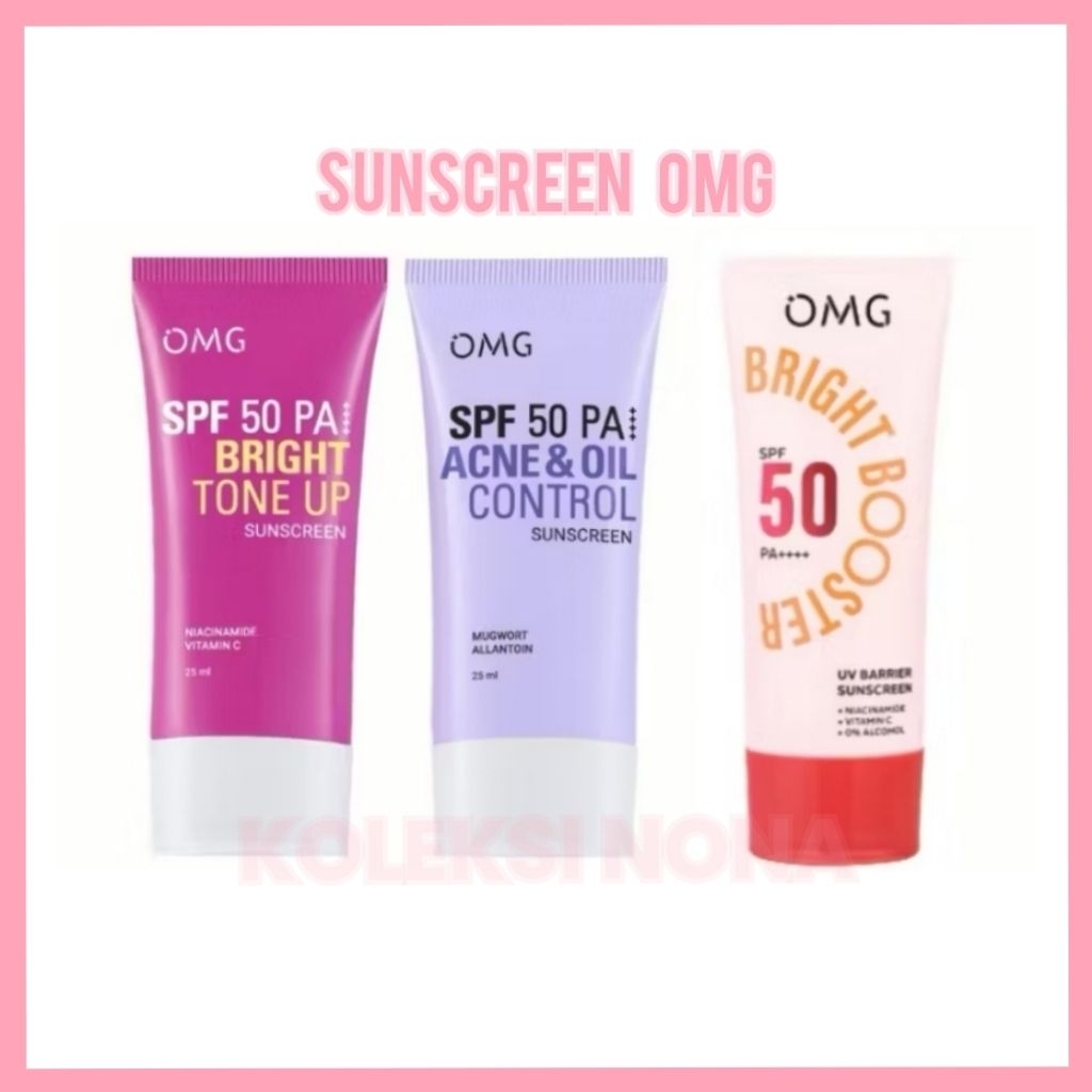 Jual OMG Oh my Glam Sunscreen SPF 50 PA++++ Bright tone up Sunscreen ...