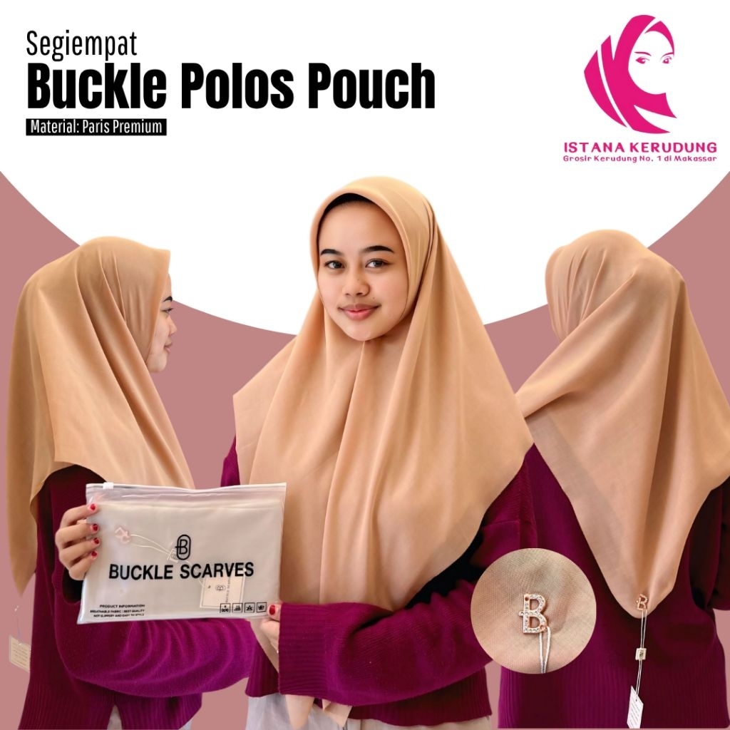 Jual Jilbab Segiempat Buckle Polos Isi 5 istana Kerudung | Shopee Indonesia