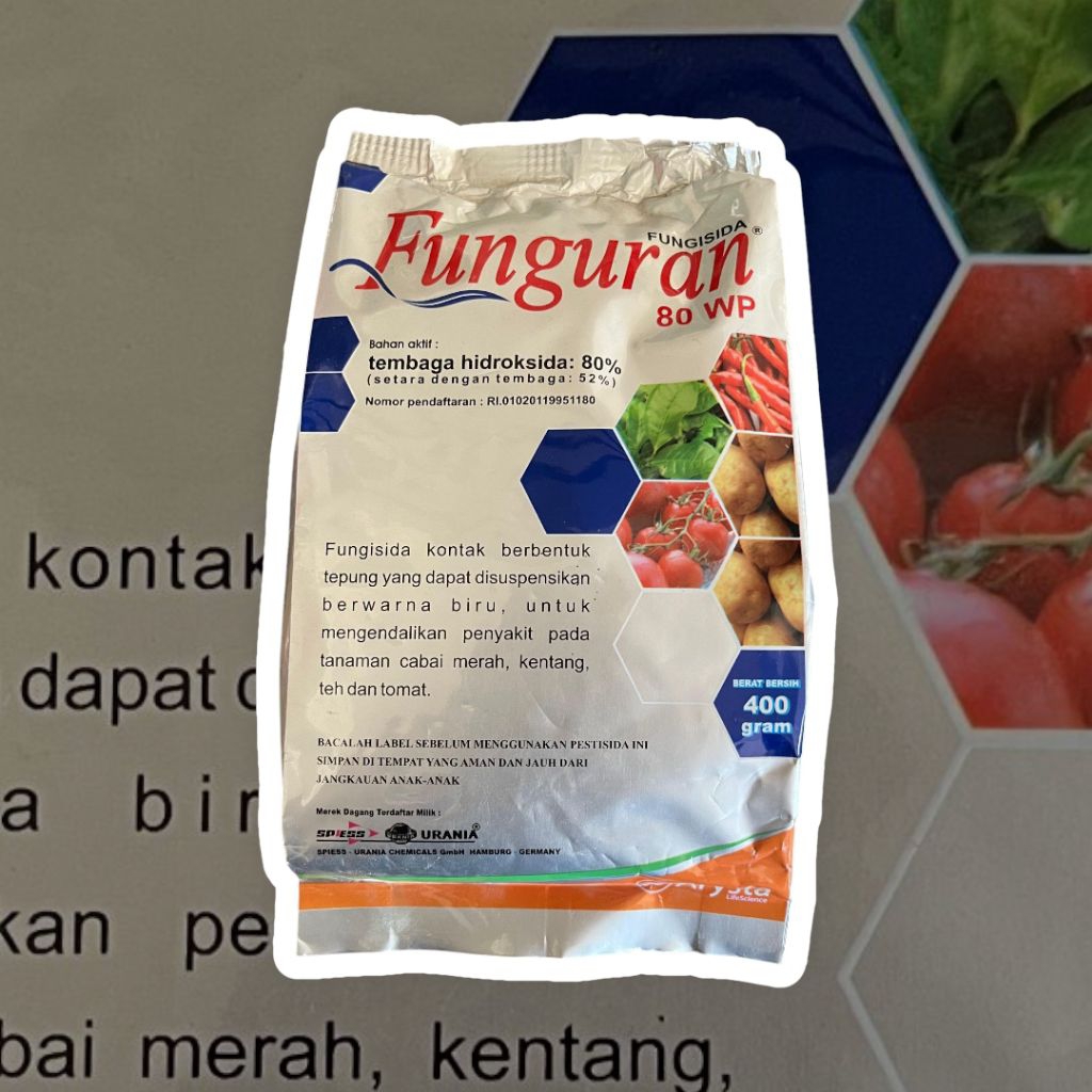 Jual FUNGURAN 80 WP 400 GRAM | Fungisida Kontak Tembaga Hidroksida 80% ...