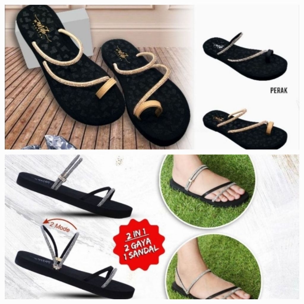 Jual SANDAL ANDO CORAL SELOP ARTZ TLA WANITA DEWASA BERLIANA / SANDAL ...