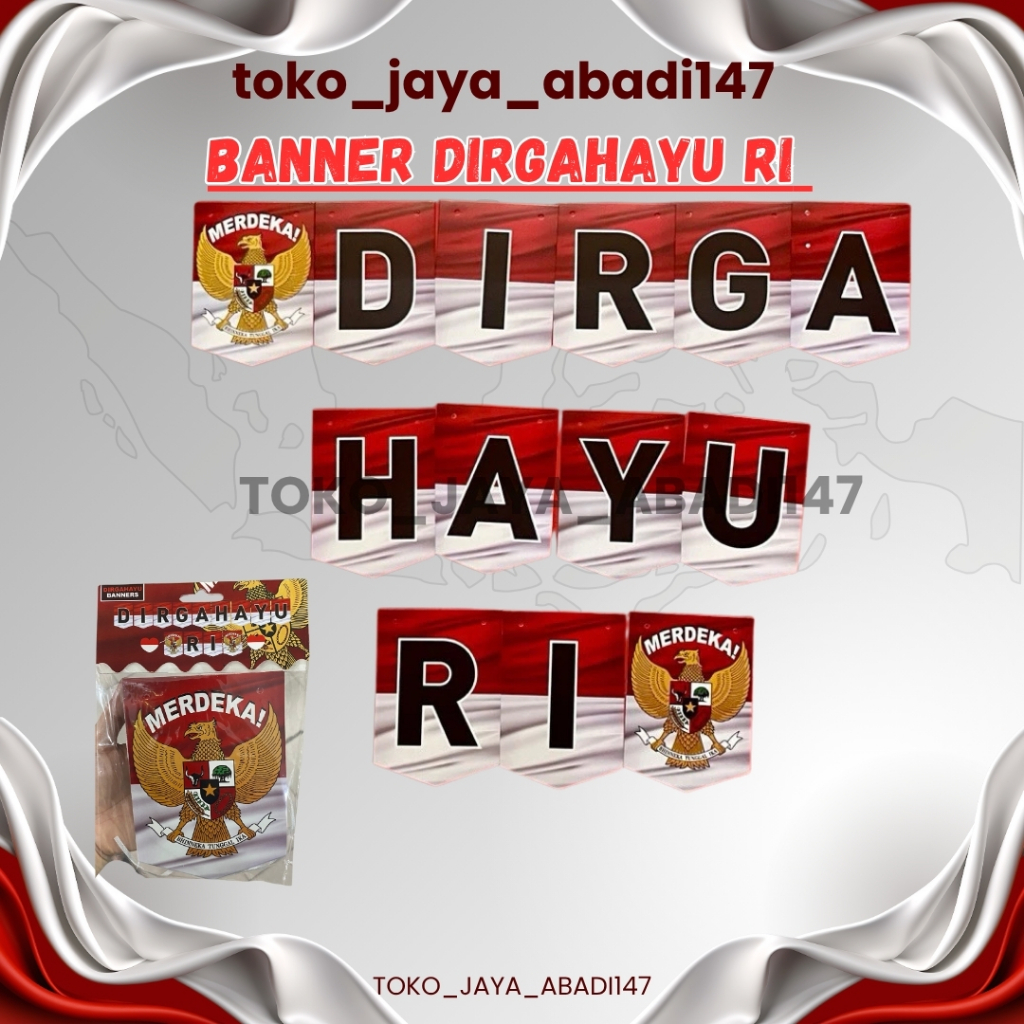 Jual BANNER DIRGAHAYU RI / BUNTING FLAG DIRGAHAYU RI / BANNER HUT RI ...