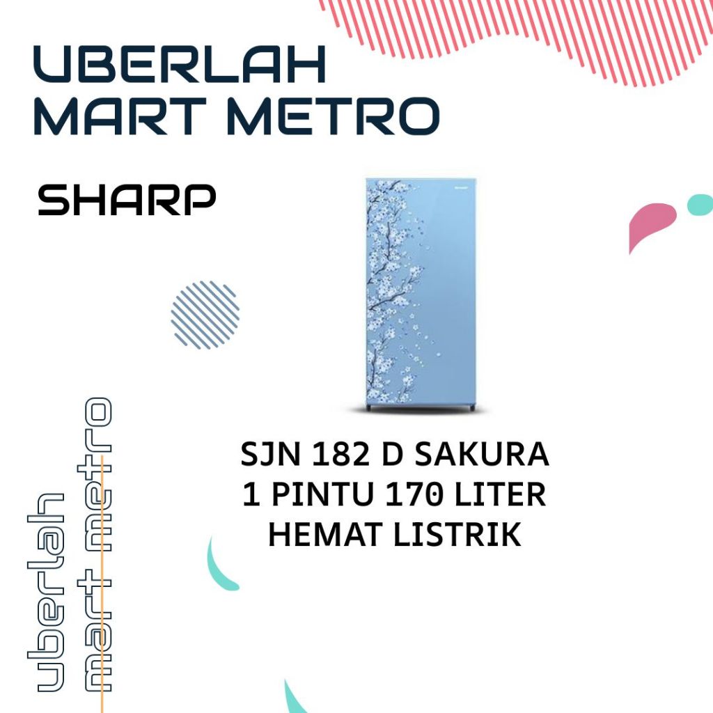 Jual SHARP KULKAS 1 PINTU SJ 182 MOTIF SAKURA | Shopee Indonesia