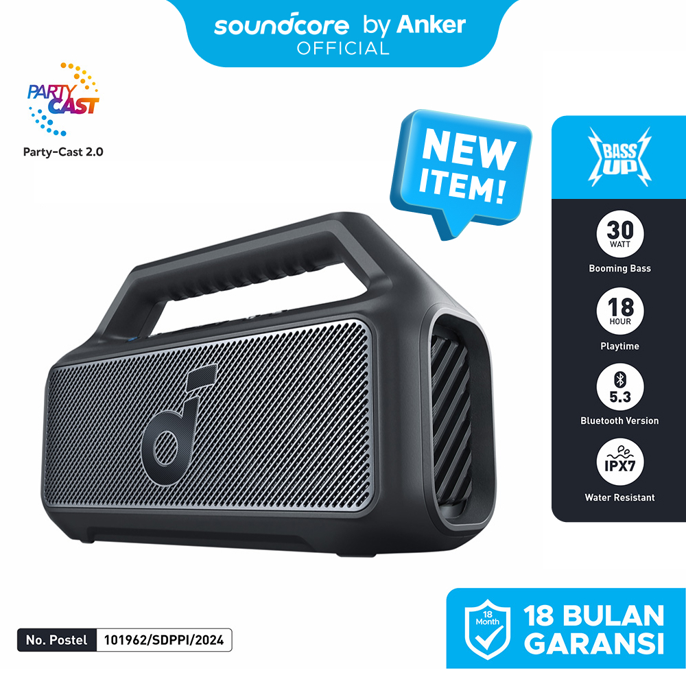 Jual Soundcore Boom 2 SE, speaker, 30W RMS and BassUp Technology, 18 ...