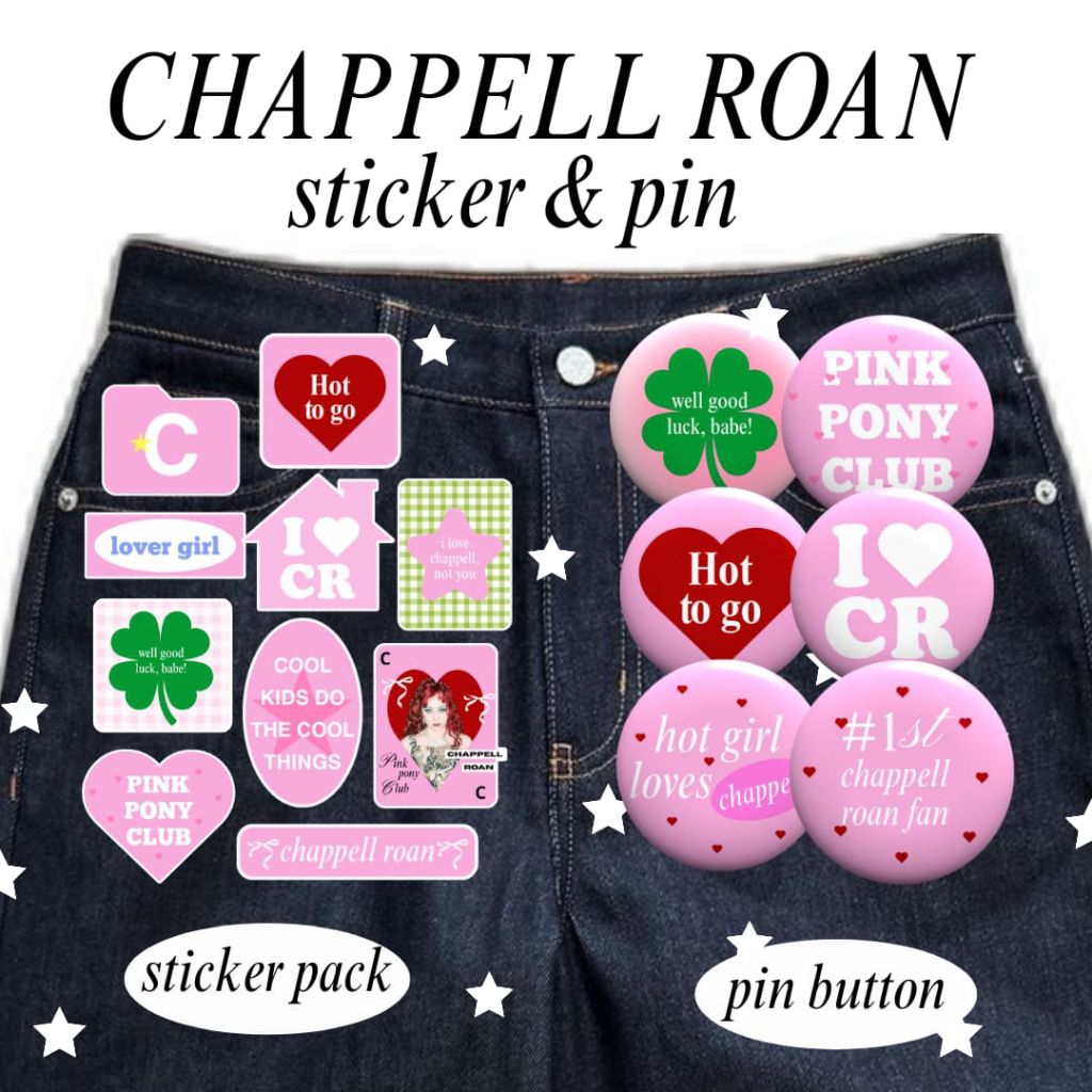 Jual [PRE-ORDER] CHAPPELL ROAN PIN BADGE & STICKER PACK GOOD LUCK BABE ...