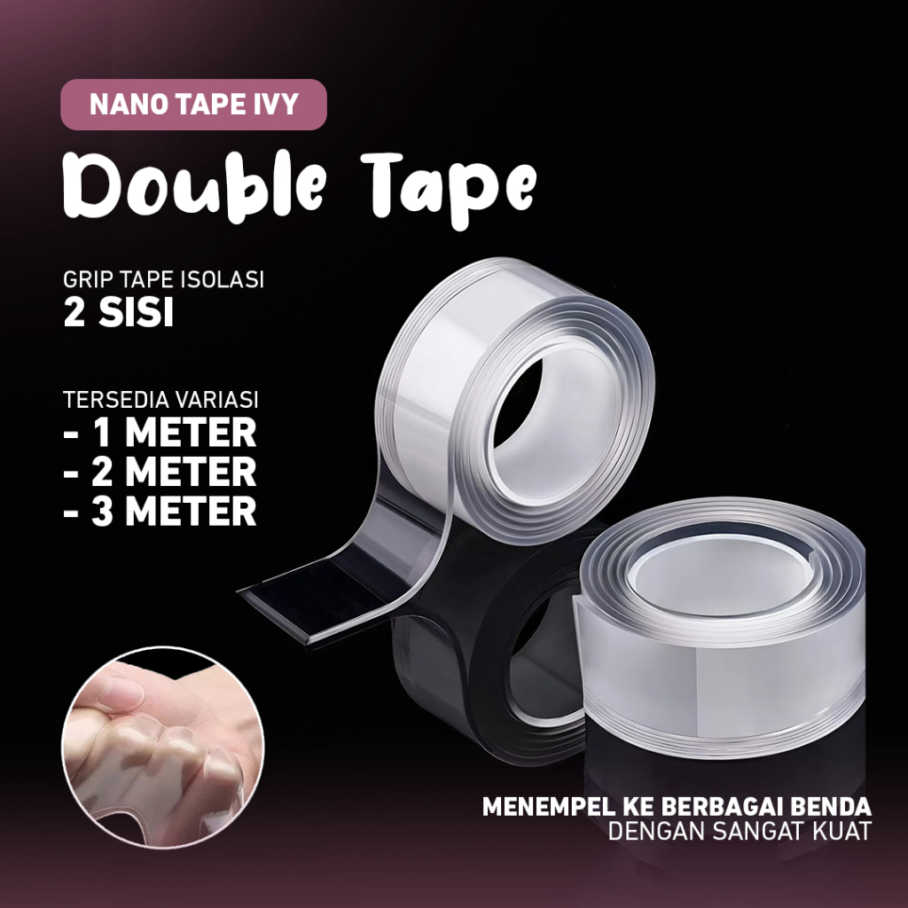 Jual Double Tape Merk House Nano Tape Ivy Grip Tape Isolasi 2 Sisi ...