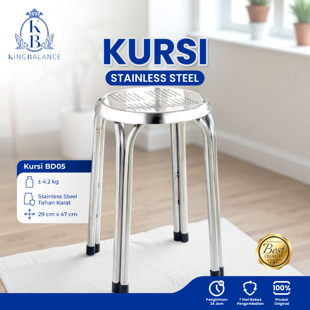 Jual King Balance Kursi Bakso Stainless Steel Bangku Bakso Susun Bangku ...