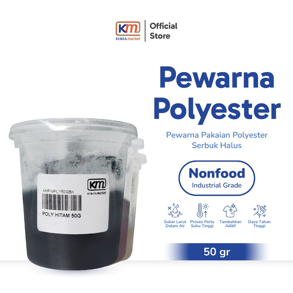 Jual Pewarna Polyester 50gr / Pewarna Kain Polyester / Pewarna Polymer ...