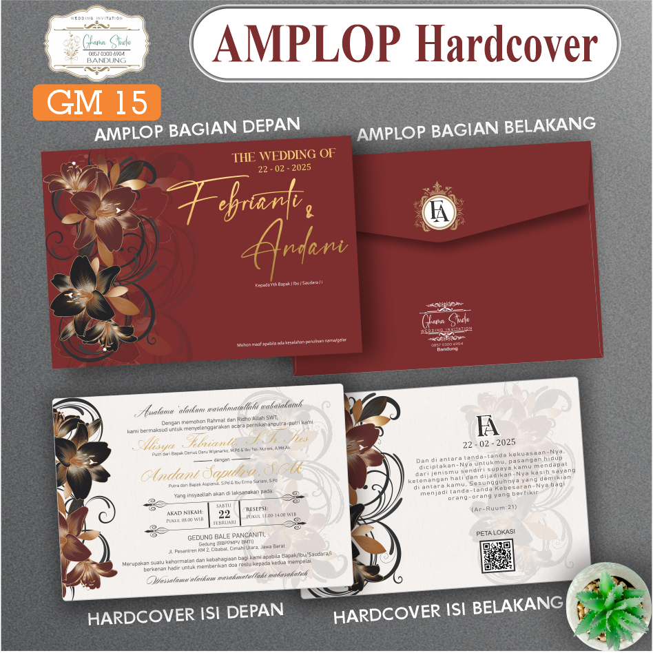 Jual Undangan Pernikahan Hard Cover Amplop Wayang Undangan Pernikahan ...