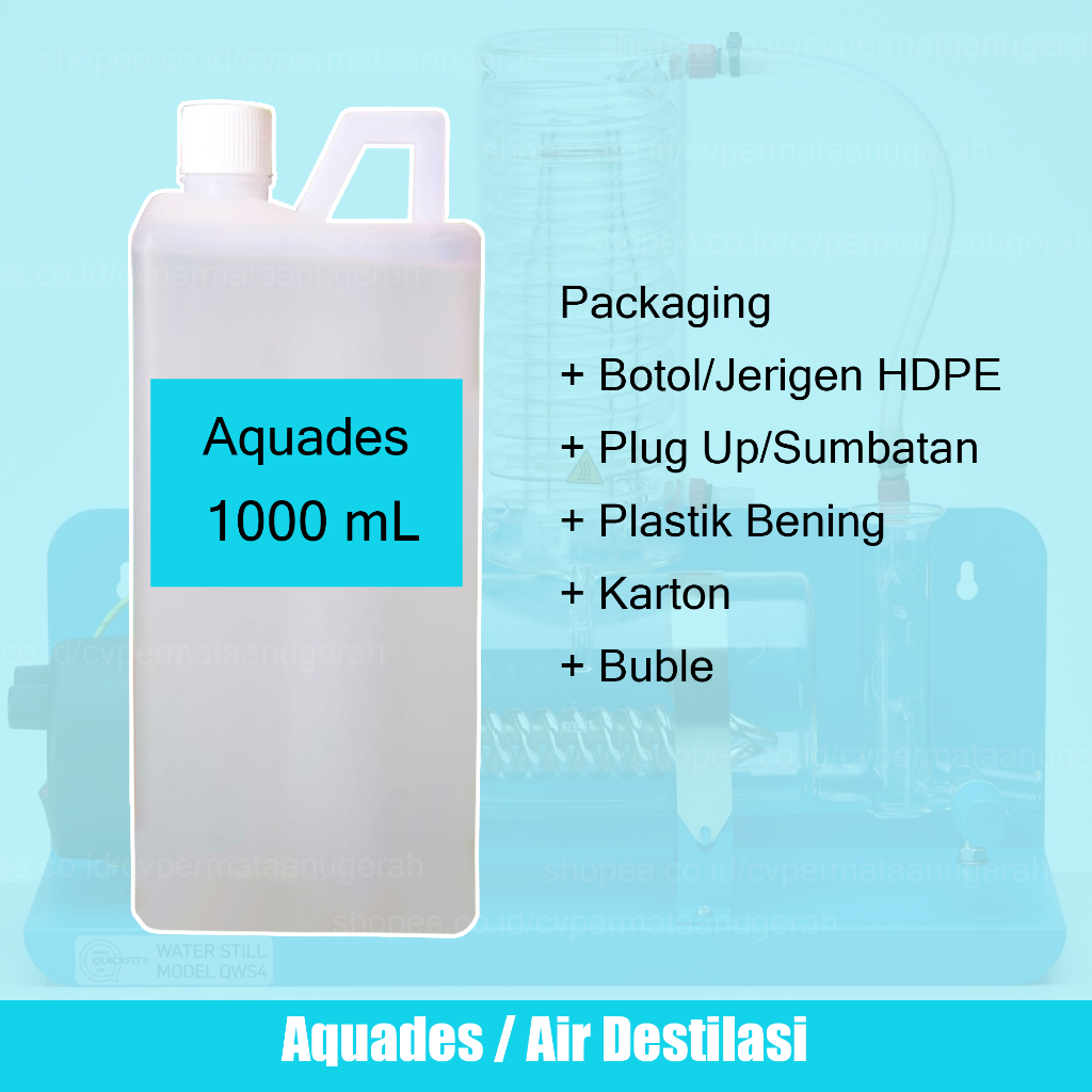 Jual Aquades 1 Liter – Air Suling 1000 Ml/Air Aquades 1 liter/Aquades ...
