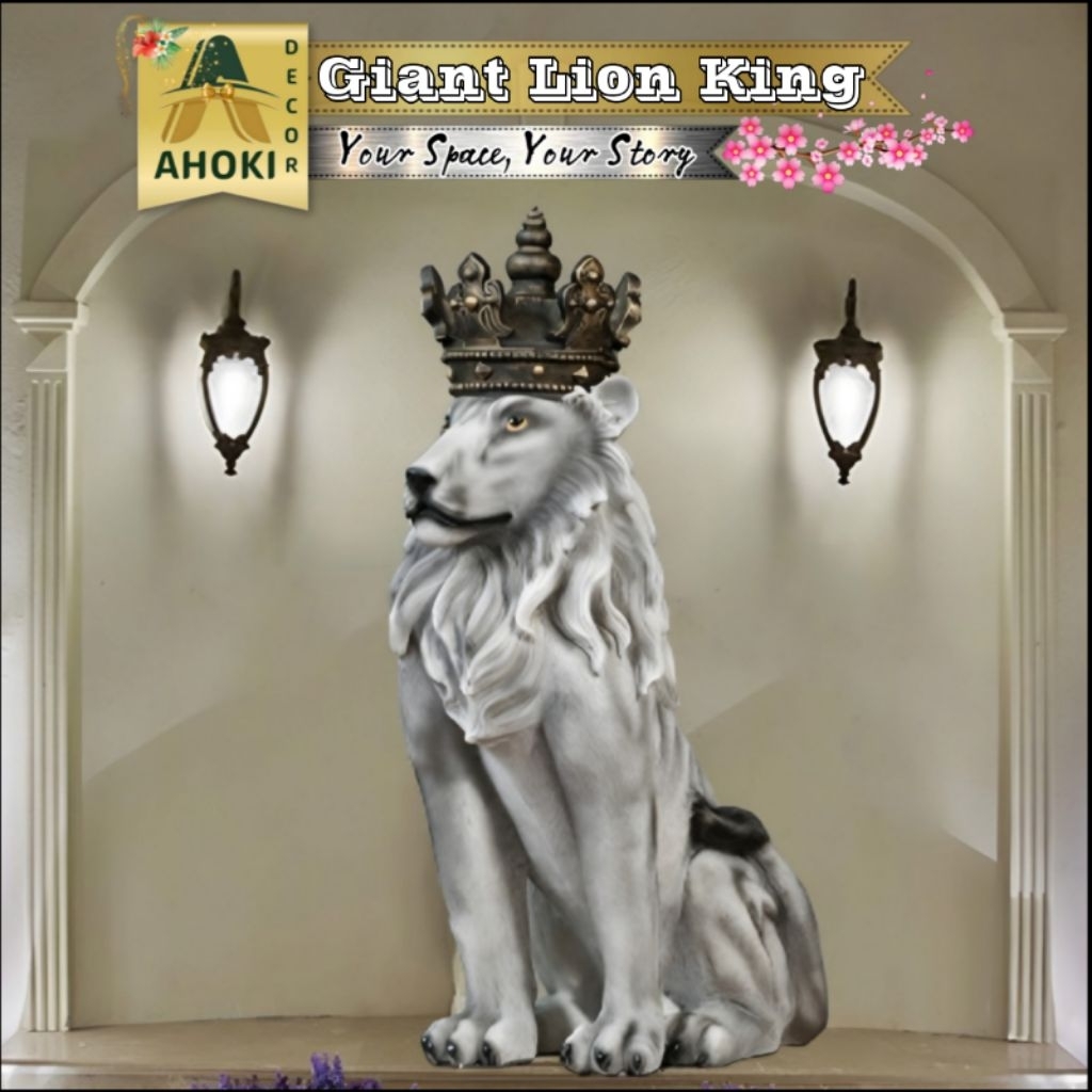 Jual Patung Singa Besar Patung Raja Singa Realistis Singa Pajangan ...