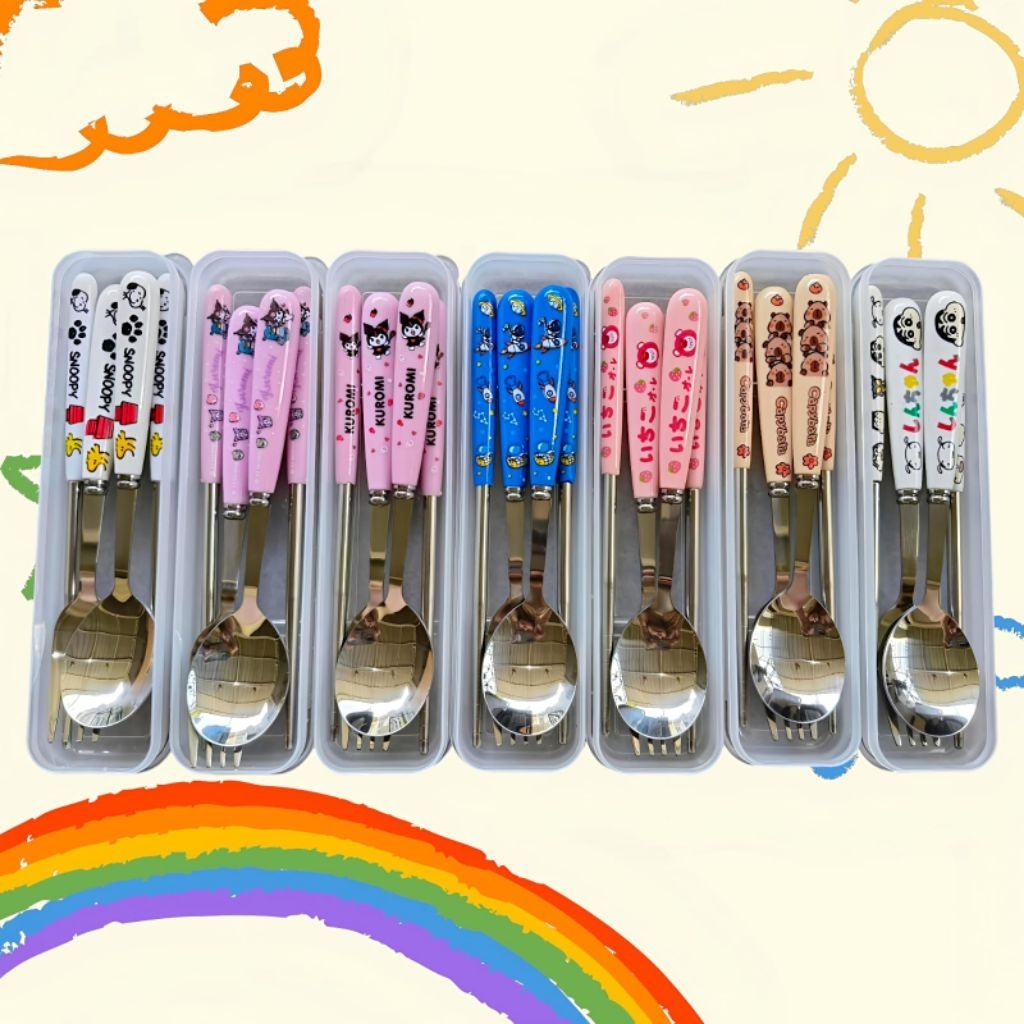Jual Sendok Set Stainless Steel Anak Motif Lotso Sinchan Stroberi ...
