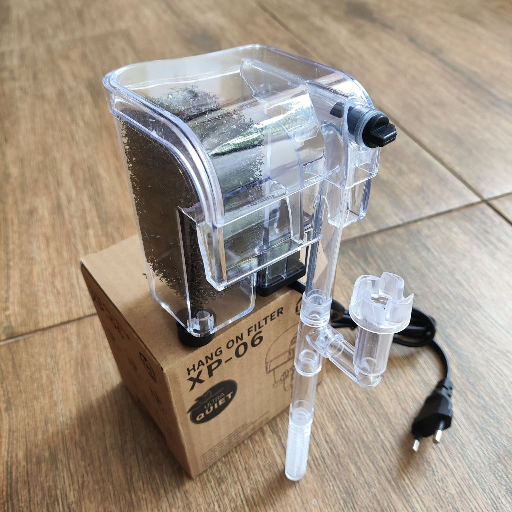 Jual Filter Gantung Aquarium Pompa Air Mini Hang On Filter XP-06 ...