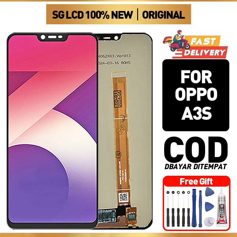 Jual LCD For OPPO A3S Original Touchscreen ori asli Fullset Compatible For Glass Touch Screen ...