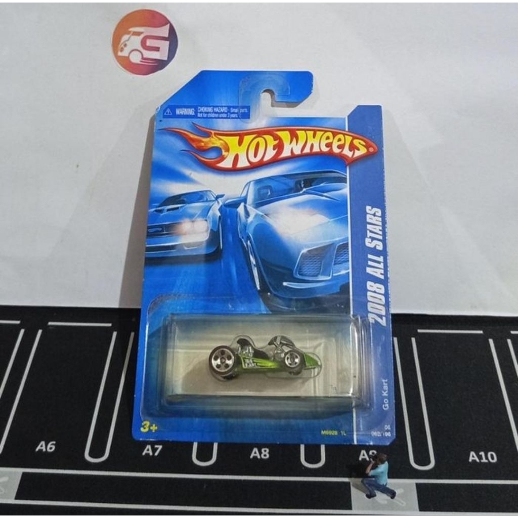 Jual hot wheels go-kart hijau blue card ( bubble crack ) | Shopee Indonesia