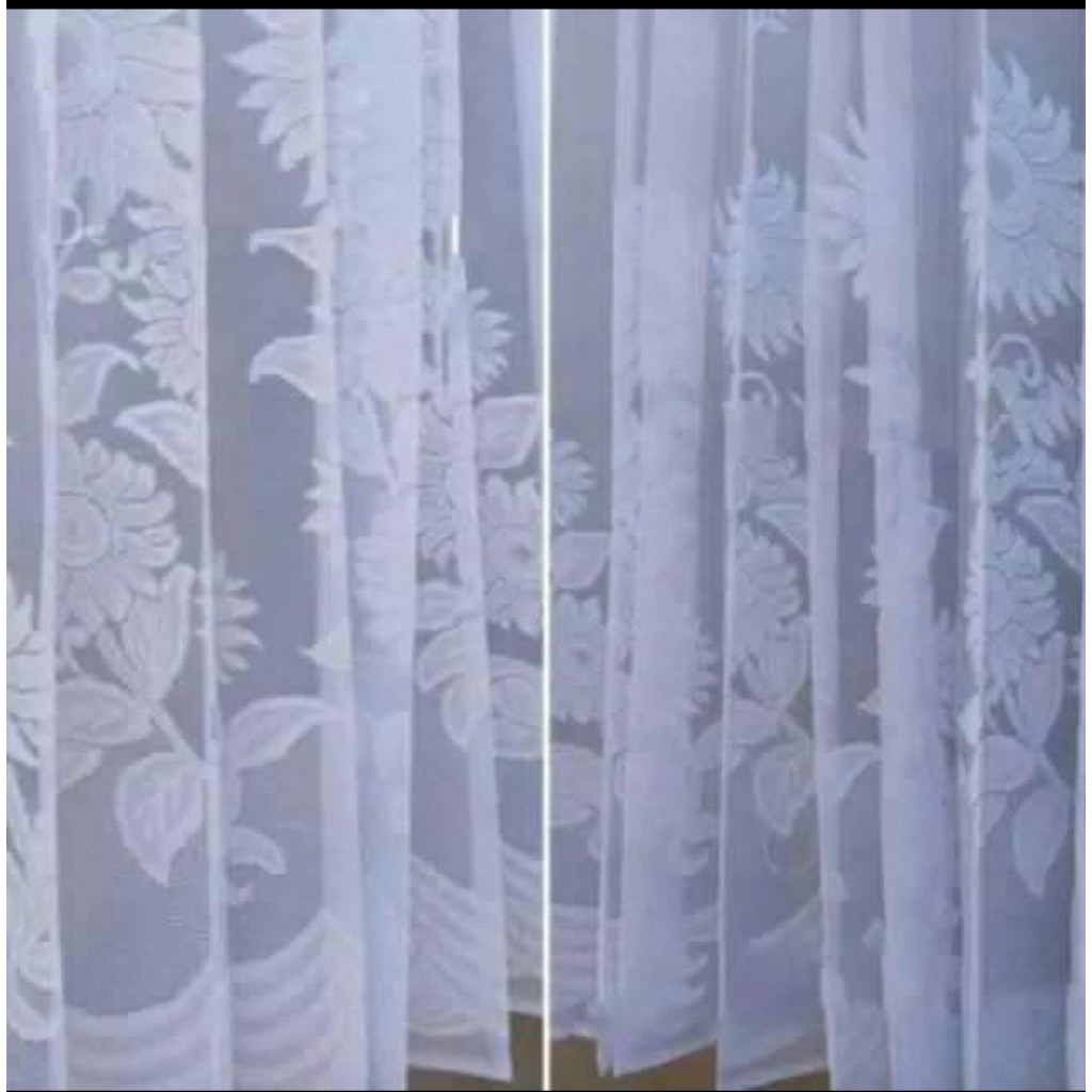 Jual Vitrase Gorden Polos Motif Matahari dan Tulip/gorden vitrase polos ...
