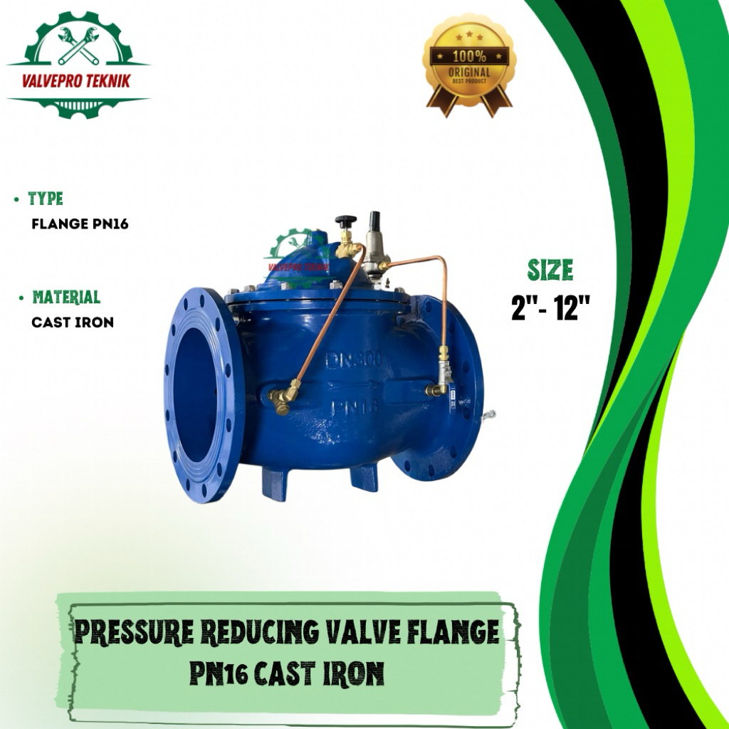 Jual PRESSURE REDUCING VALVE (PRV) 8” INCH FLANGE PN16 CI ORIGINAL ...