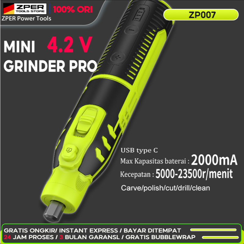 Jual [ 100% ORI ] ZPER Bor Mini Drill Grinder Mini Grinda Bor Listrik ...