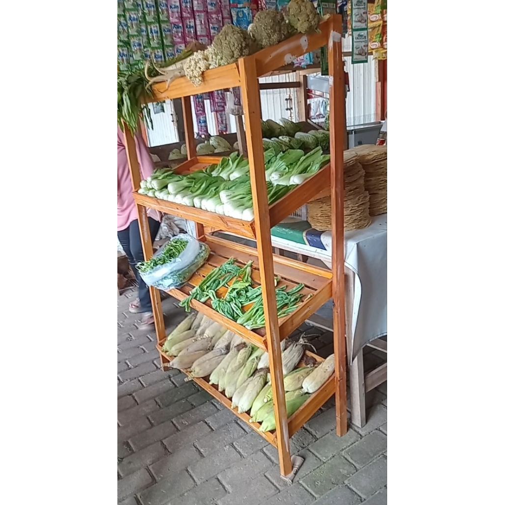 Jual Rak Sayur Kayu ukuran panjang 1 meter | Shopee Indonesia
