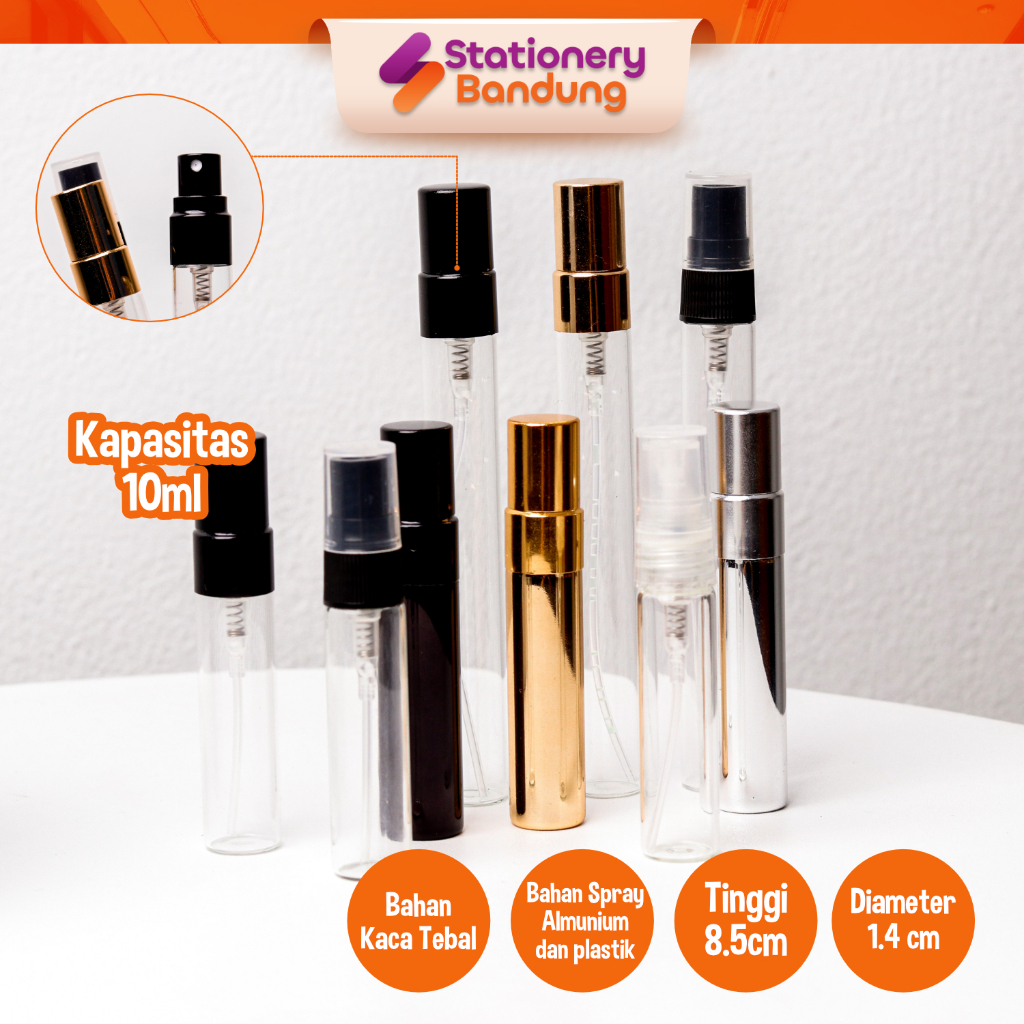 Jual Botol kaca spray semprot parfum mini travel portable tebal refill ...