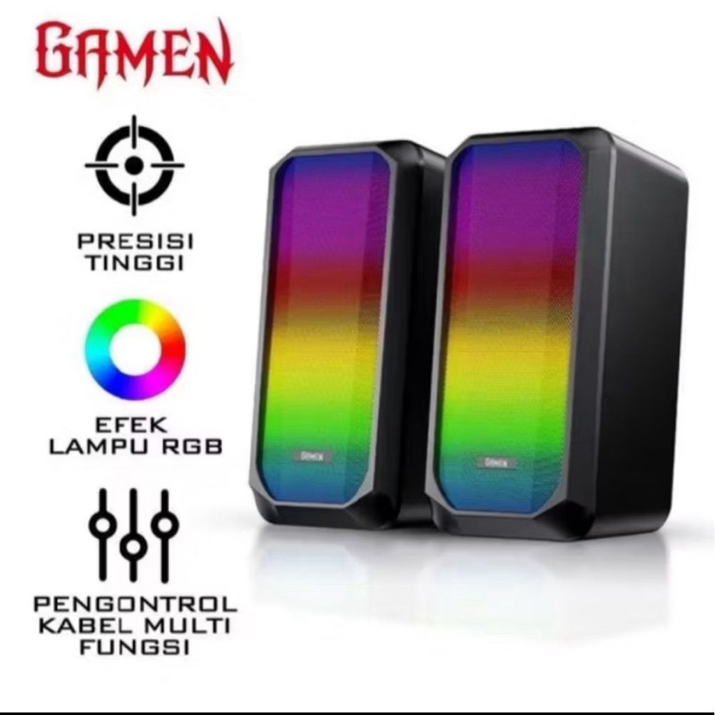 Jual GAMEN GS6 GAMING MULTIMEDIA SPEAKER WITH RGB RHYTHM LIGHTS ...