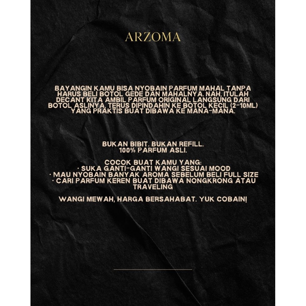 Jual Decant Velixir Apollo 2-10ml | Shopee Indonesia