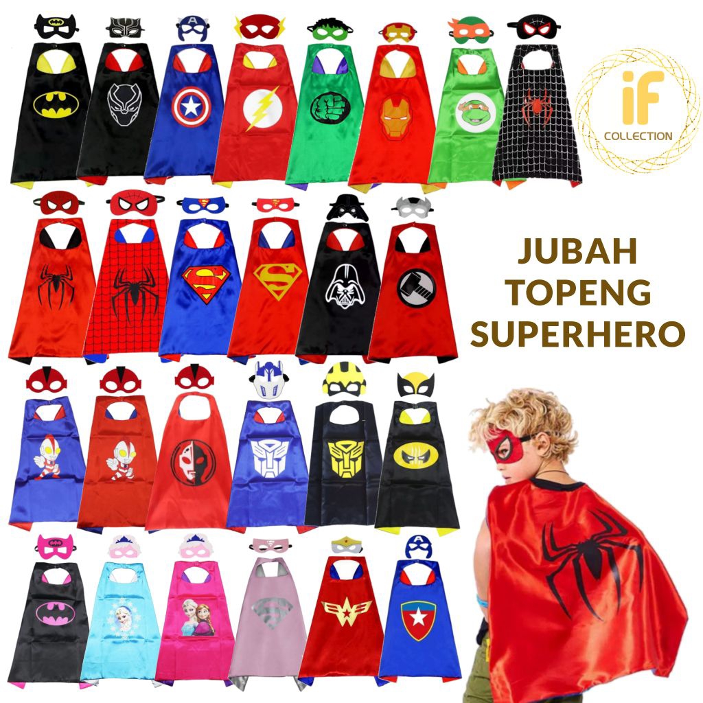 Jual Jubah Topeng Anak Kostum Superhero Batgirl-Frozen-Supergirl Pink ...