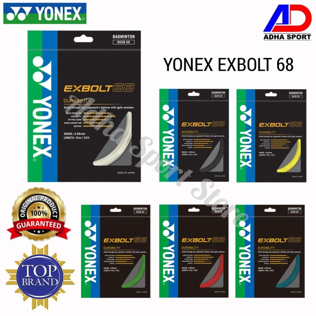 Jual Senar Badminton Yonex Exbolt 68 SP Made in Japan Original Senar ...