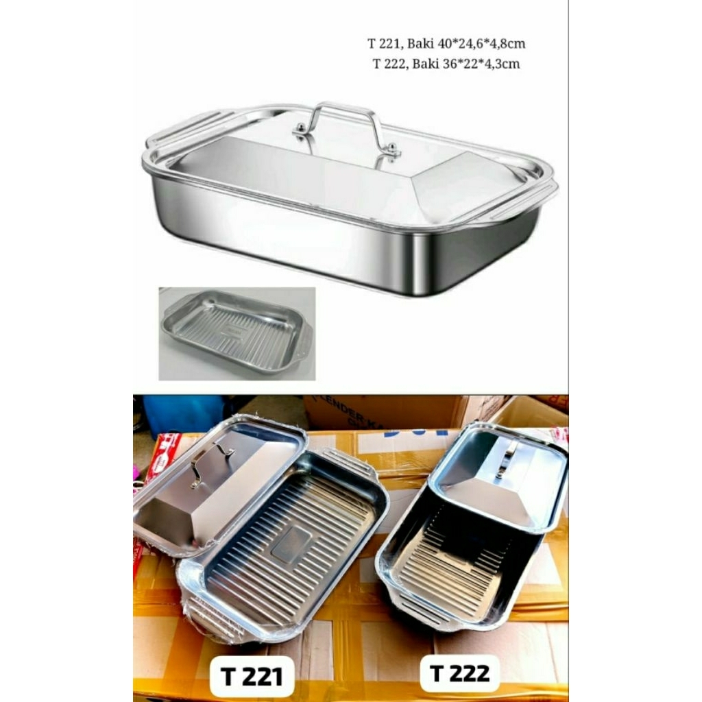 Jual Prasmanan Makanan Set Tutup Stainless Steel/Wadah Saji Lauk Dengan ...
