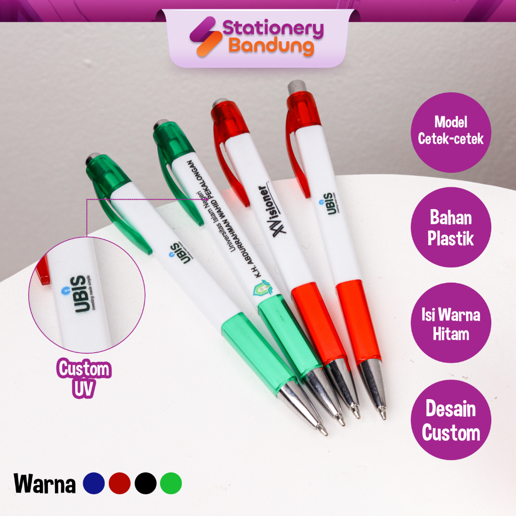 Jual Ballpoint Square Custom UV Bolpen Kotak Murah Souvenir Pernikahan ...