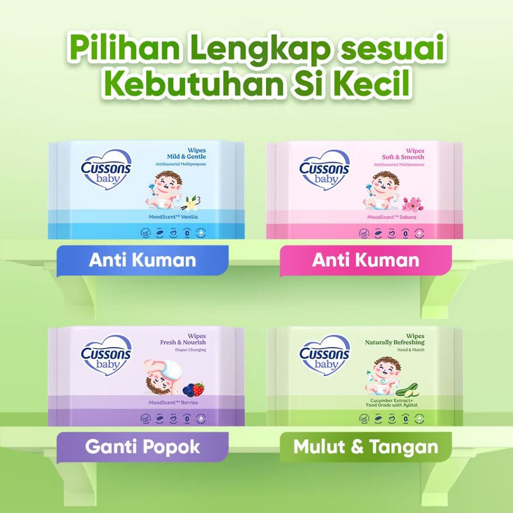 Jual Cussons Baby Wipes 45's (BELI 1 GRATIS 2) Tissue Bayi Cussons ...