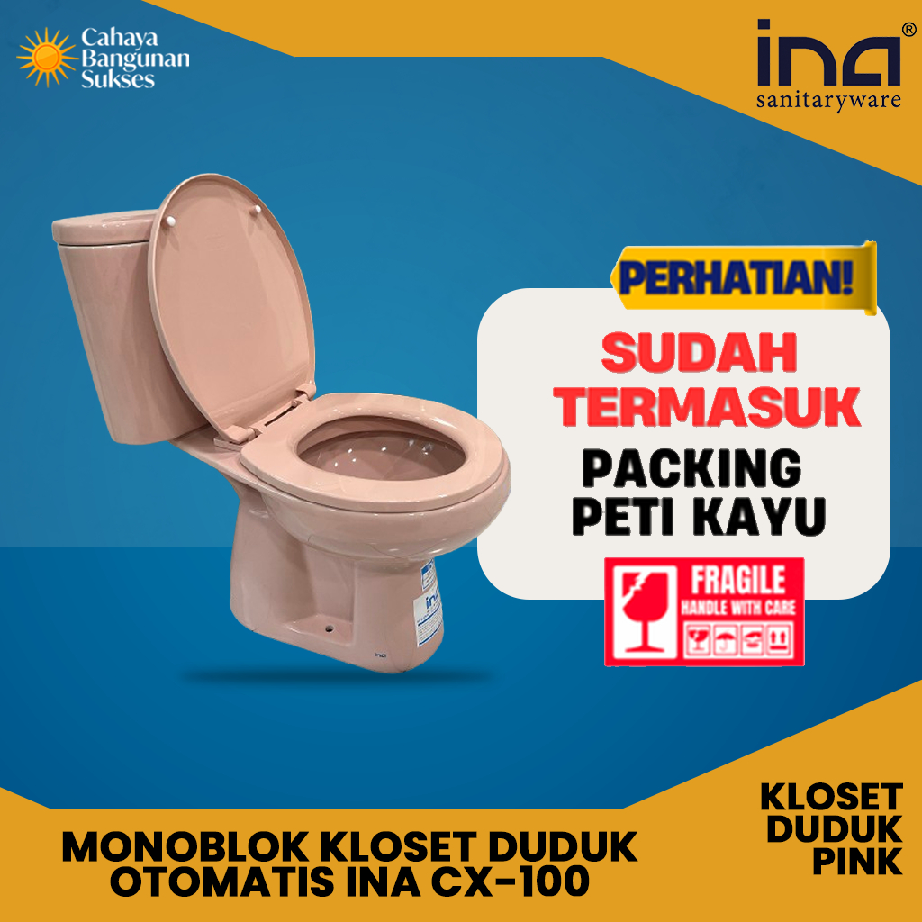 Jual MONOBLOK KLOSET DUDUK OTOMATIS WARNA INA TOMBOL CX-100 | Shopee ...