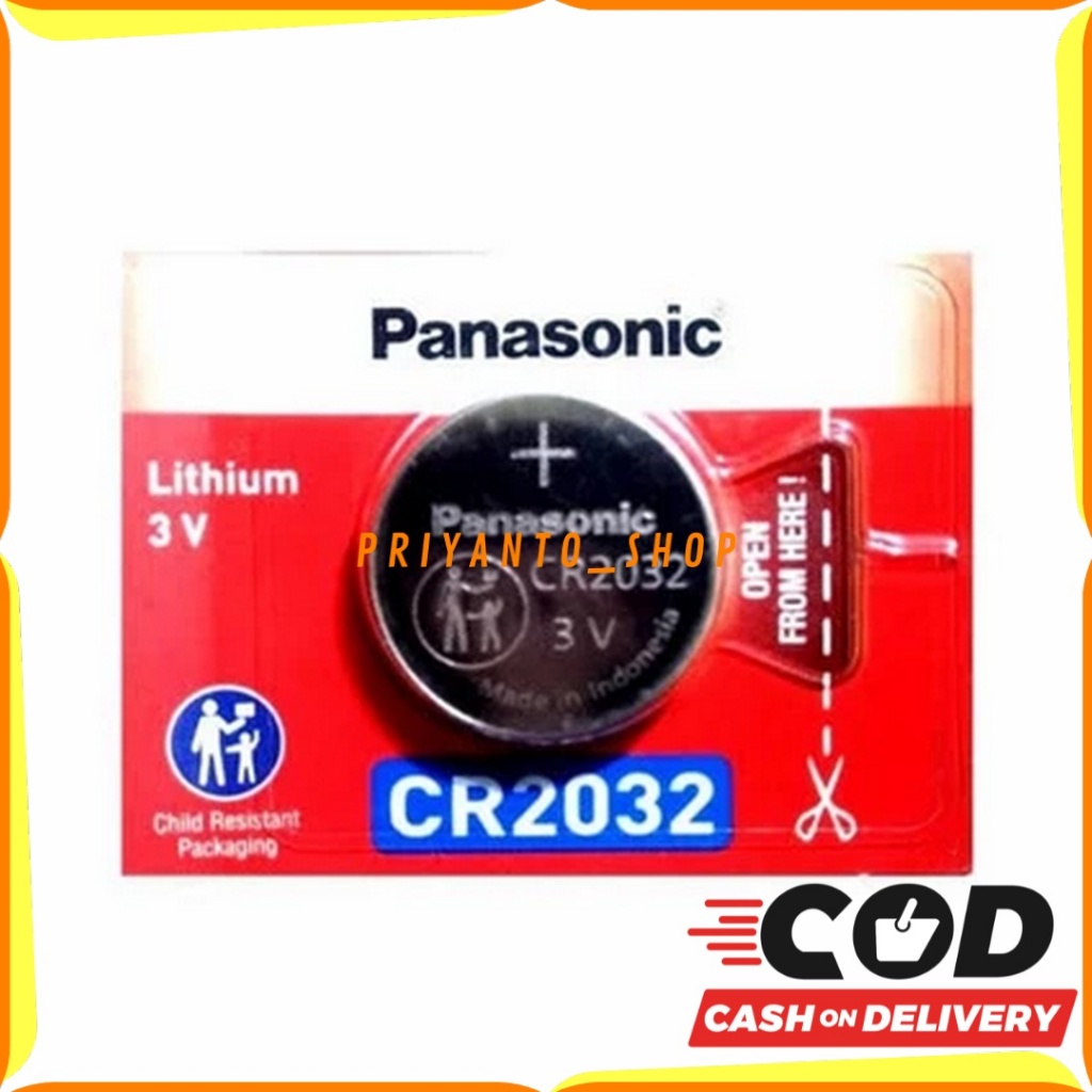 Jual BATTERY BATREI JAM TANGAN PANASONIC CR 2032 BATRE PANASONIC CR ...