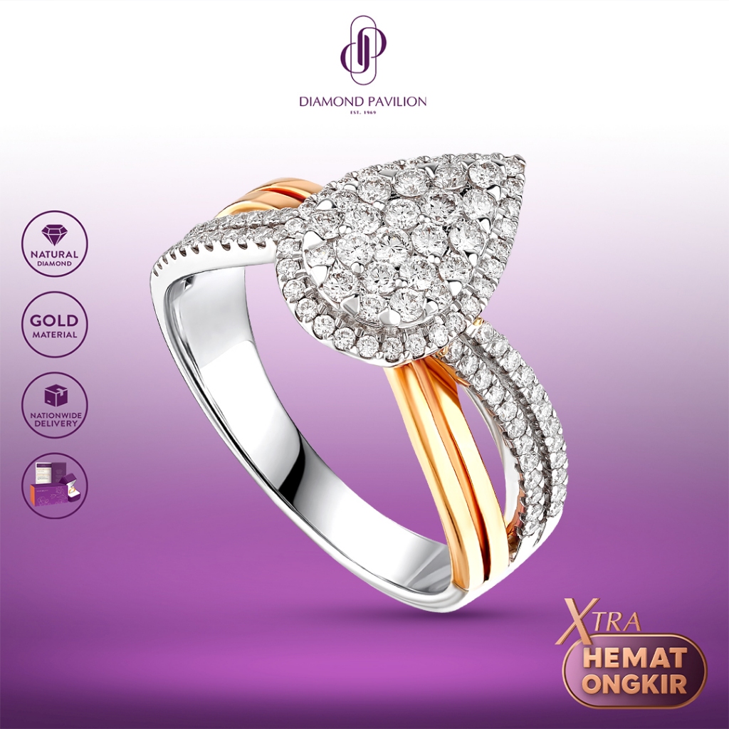 Jual [EXCLUSIVE DEALS] Diamond Pavilion Cincin Emas Batu Berlian ...