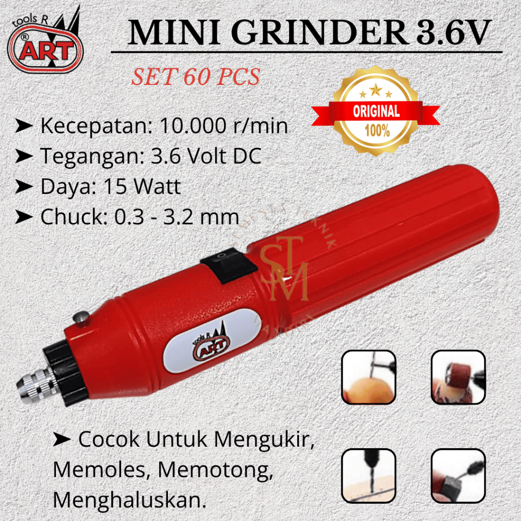 Jual Bor Mini Grinder Set Alat Ukir Poles Gravir Asah Gerinda Baterai ...