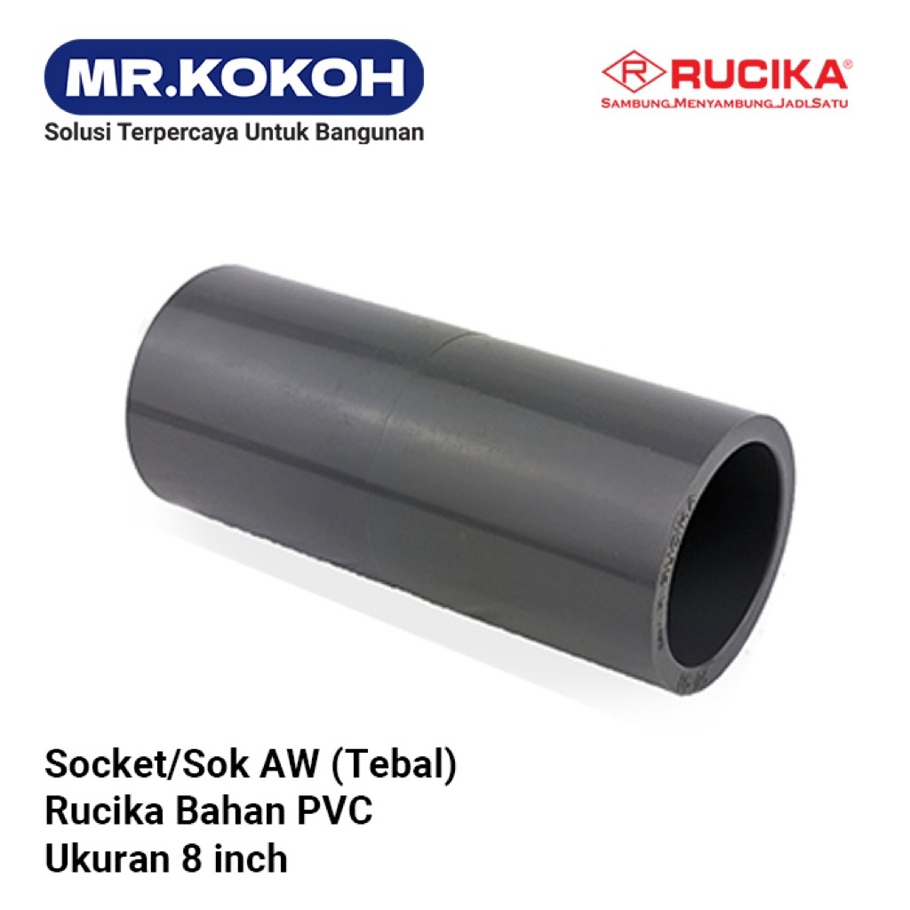 Jual Socket AW 8 Inch RUCIKA / Sock AW / Sok AW RUCIKA 8" PVC (Tebal ...